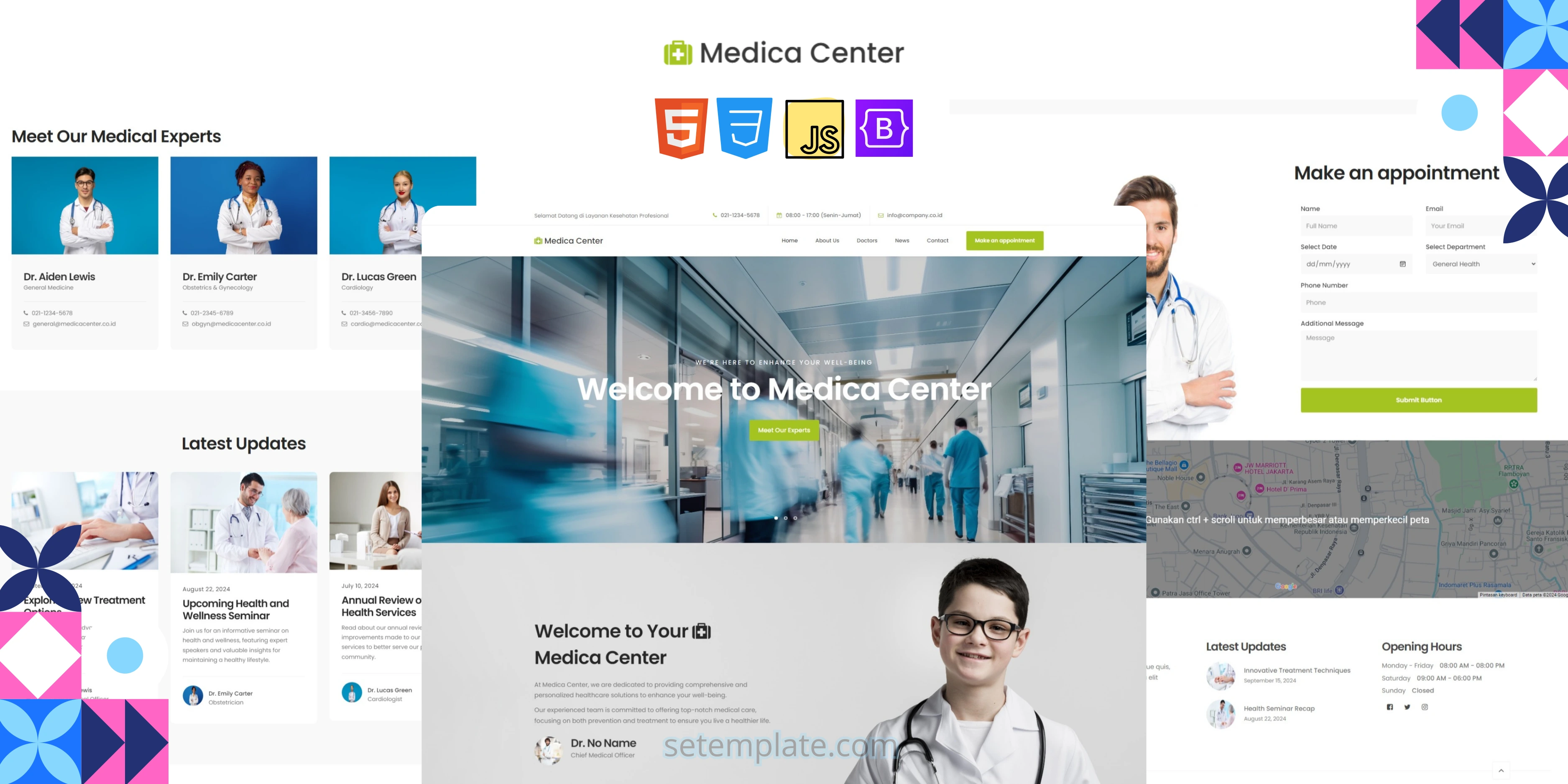 Medica Center - Template Website Kesehatan Modern | Setemplate - Pusat ...